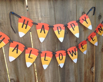 Candy corn banner | Etsy