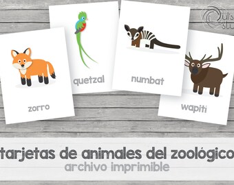 Tarjetas de animales del mar imprimibles para niños