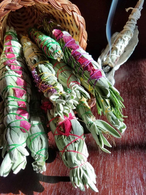 Smudge Bundles Sage Bundles-Smudging Wands Cleansing Herbs