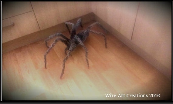 Giant spider wire sculpture.