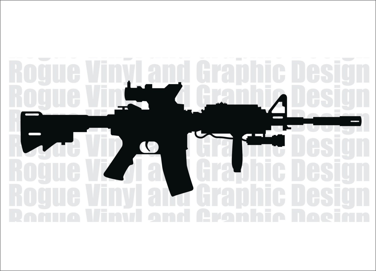 AR-15 Decal / Sticker Very Detailed AR15 M-16 M16 2nd