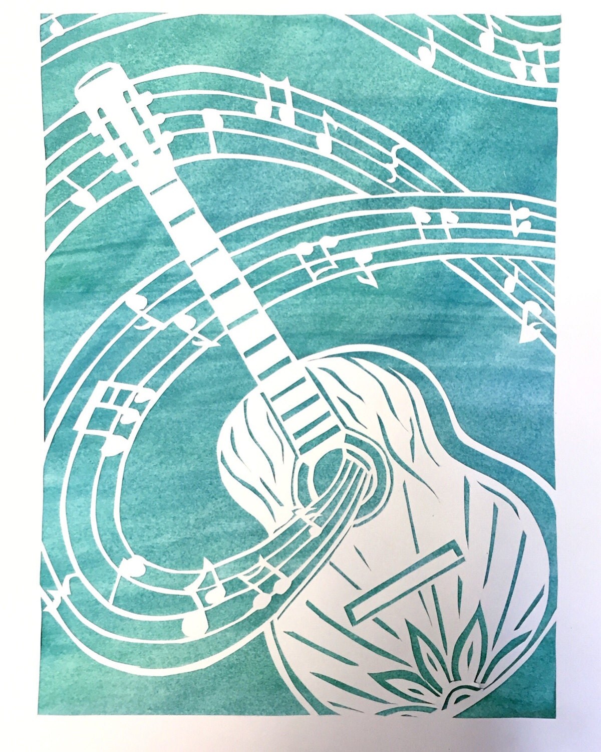 Guitar Paper Cut