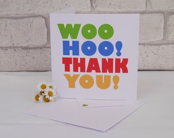 Unique Thank You Card smiley face : red dots thank you