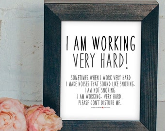 Funny work signs | Etsy