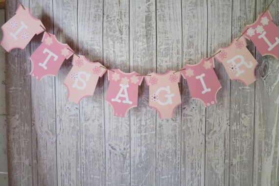 Items similar to It's A Girl Banner, FREE US SHIPPING, Baby Shower ...