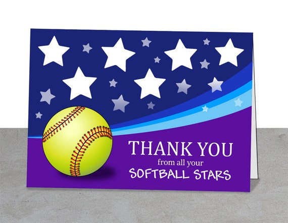 Softball Coaches Gifts Thank You Cards Softball card