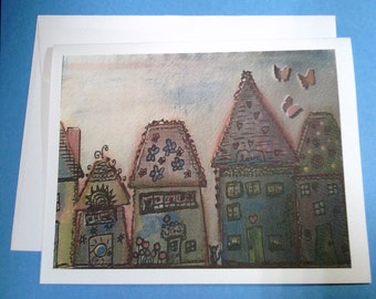 Items similar to Teddy Bears Tea Party Blank Card set of 5 notecards ...