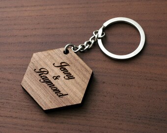 Wood name keychain | Etsy