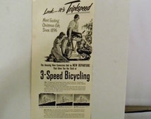 Unique vintage bicycle ad related items | Etsy