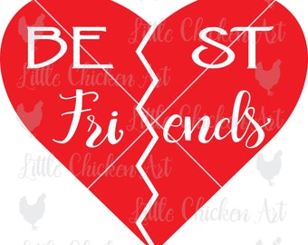 Best friend heart | Etsy