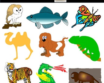 Animal clip art | Etsy