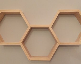 Unique hexagon shelf related items | Etsy