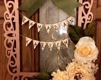 Wreath with banner | Etsy