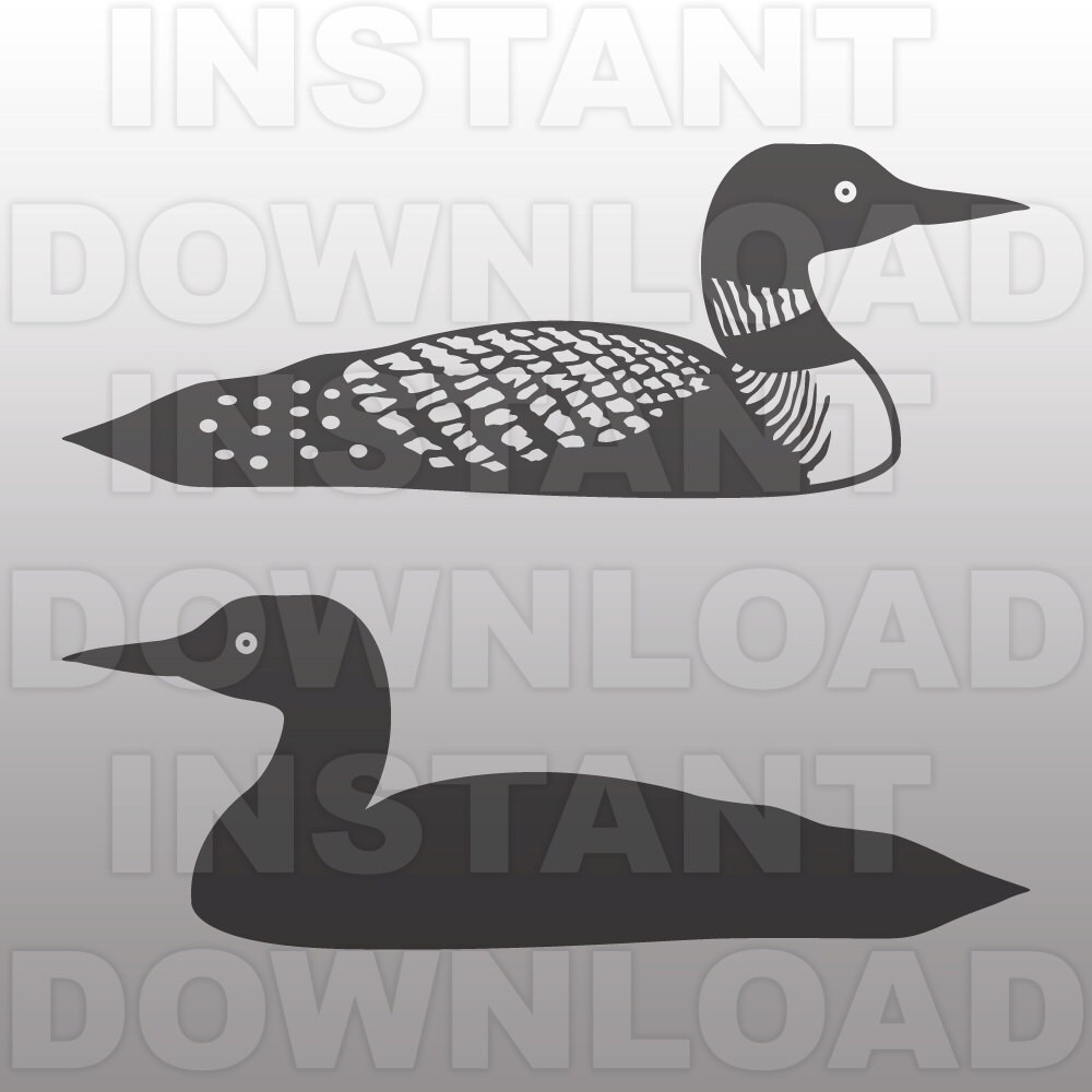 Loon SVG FileLoon Silhouette SVG FileLoon Cut File-Vector
