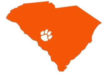 Clemson paw print | Etsy