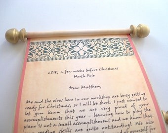 Santa scroll | Etsy