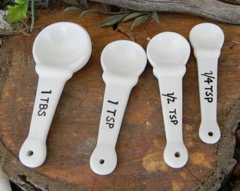 Ceramic measuring spoons | Etsy