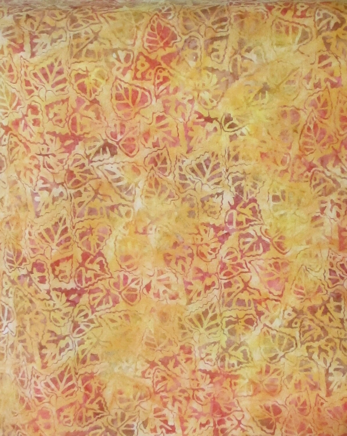 Autumn Orange Leaf Batik Fabric Robert Kaufman 15573 191