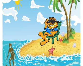 Garfield cards | Etsy