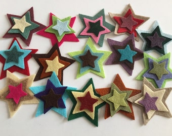 Die cut felt stars | Etsy