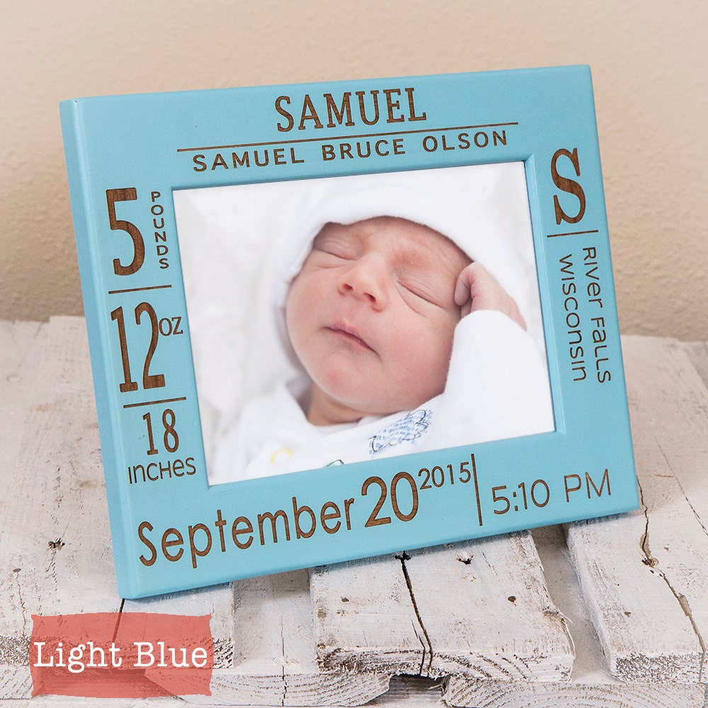 Personalized Birth Announcement Frame Personalized Baby Gift