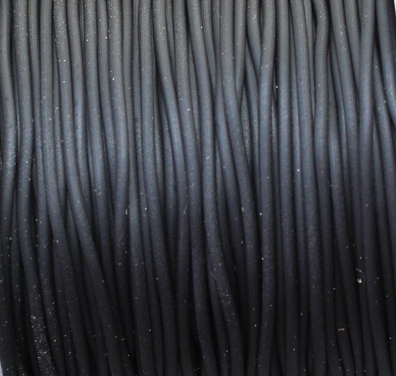 1mm Black Rubber Cord Solid Round Synthetic Rubber