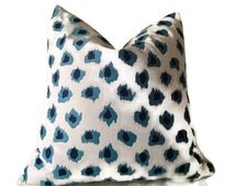 Unique blue leopard pillow related items | Etsy