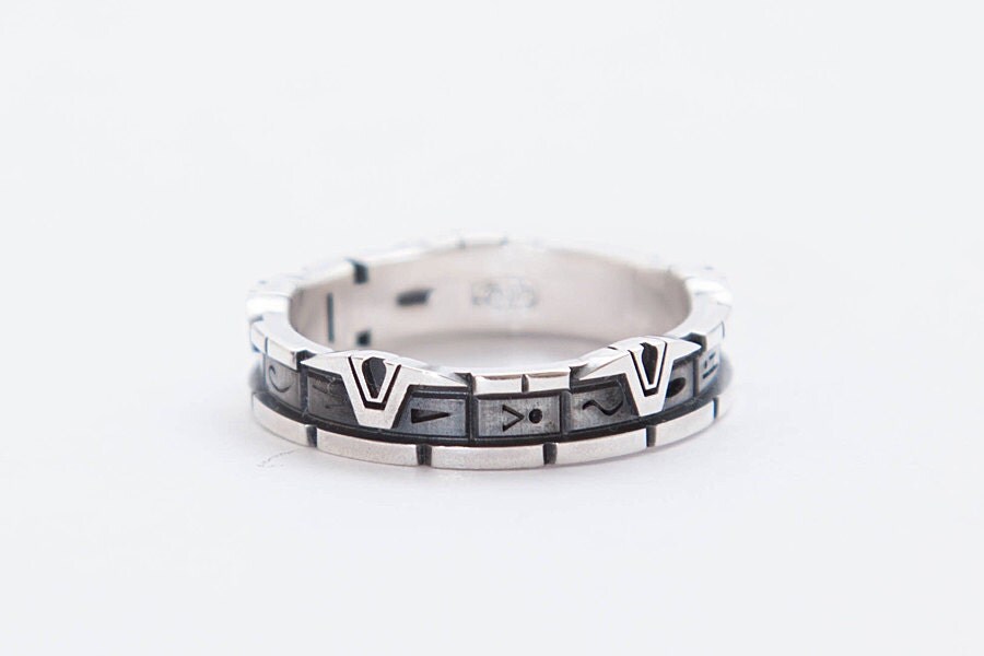 StarGate ring Whole lendht pattern StarGate ring Silver