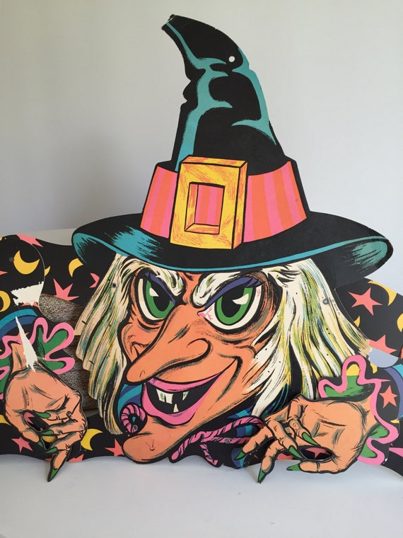 Items similar to Halloween Vintage Beistle Goblin Witch on Etsy