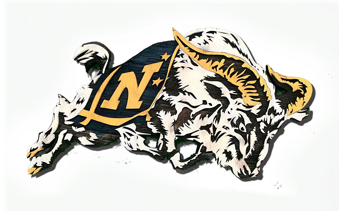 United States Navy Ram from reclaimed wood vintage art