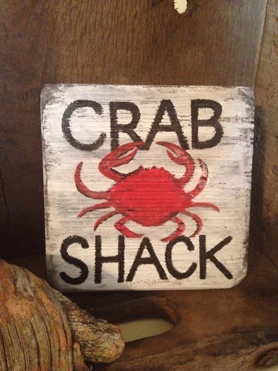 Country French Rustic Crab Shack Wooden Sign