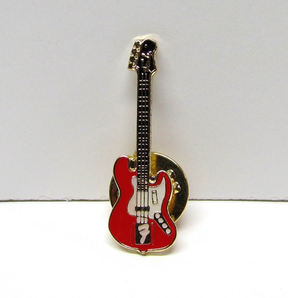 Fender Guitar Pin Enamel and Gold Tone Lapel by ROBOTSHOPandMORE