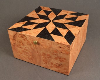 Wooden Keepsake Boxes with Vintage Quilt Designs by Quiltboxes