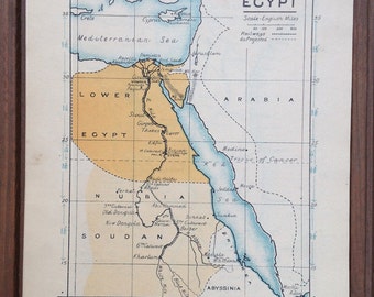 Vintage egypt map | Etsy