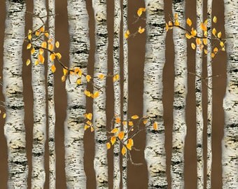 Birch tree quilt | Etsy