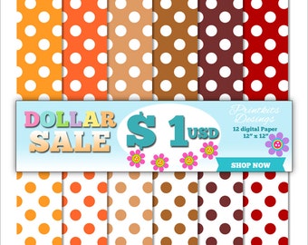 DOLLAR SALE Instant Download Mini Polka Dots by PrintkitsDesigns