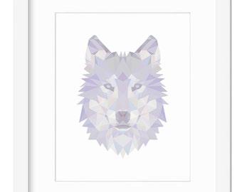 Geometric wolf | Etsy
