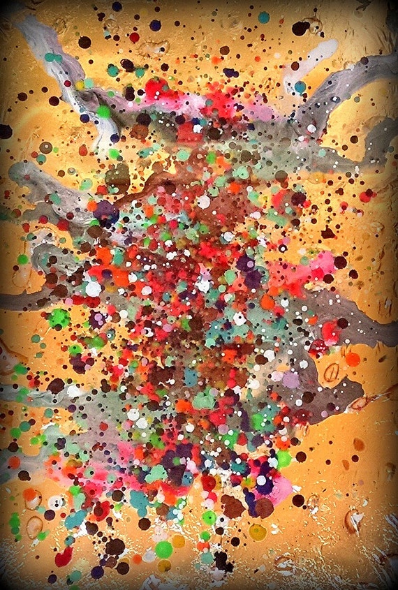 Crayon Art-Abstract Expressionist-melted crayon Textured Wax