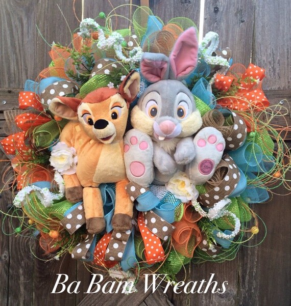Items similar to Easter Wreath, Thumper Wreath, Bunny Wreath, Thumper ...
