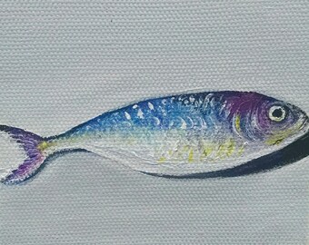 Sardine painting | Etsy