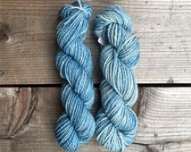 WOAD DYED Second batch HANDSPUN made in America, American grown wool ...