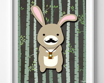 Animal World Map Poster World Map Art Animal Print by InkistPrints