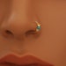Tiny Fake nose ring Non Pierced Nose hoop turquoise and gold