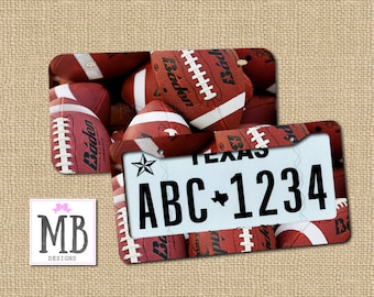 License Plate Football Original Art Customizable