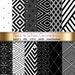 Digital paper Black and Gold Chevrons chevron pattern zigzag