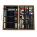 Art Set 82 Piece Wooden Case Color Pencils Oil Pastels