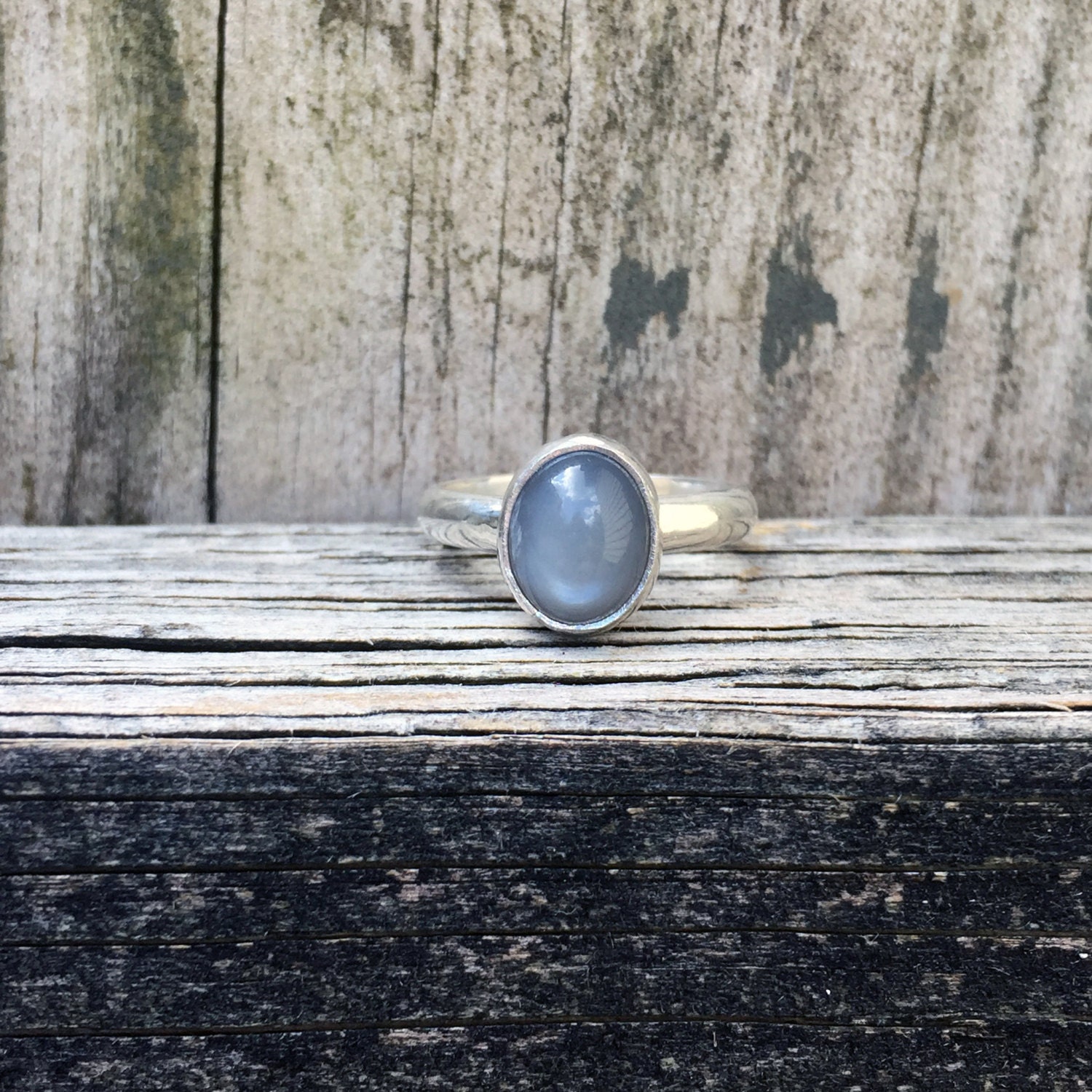 Grey Moonstone Ring Moonstone Ring Grey Sterling Silver