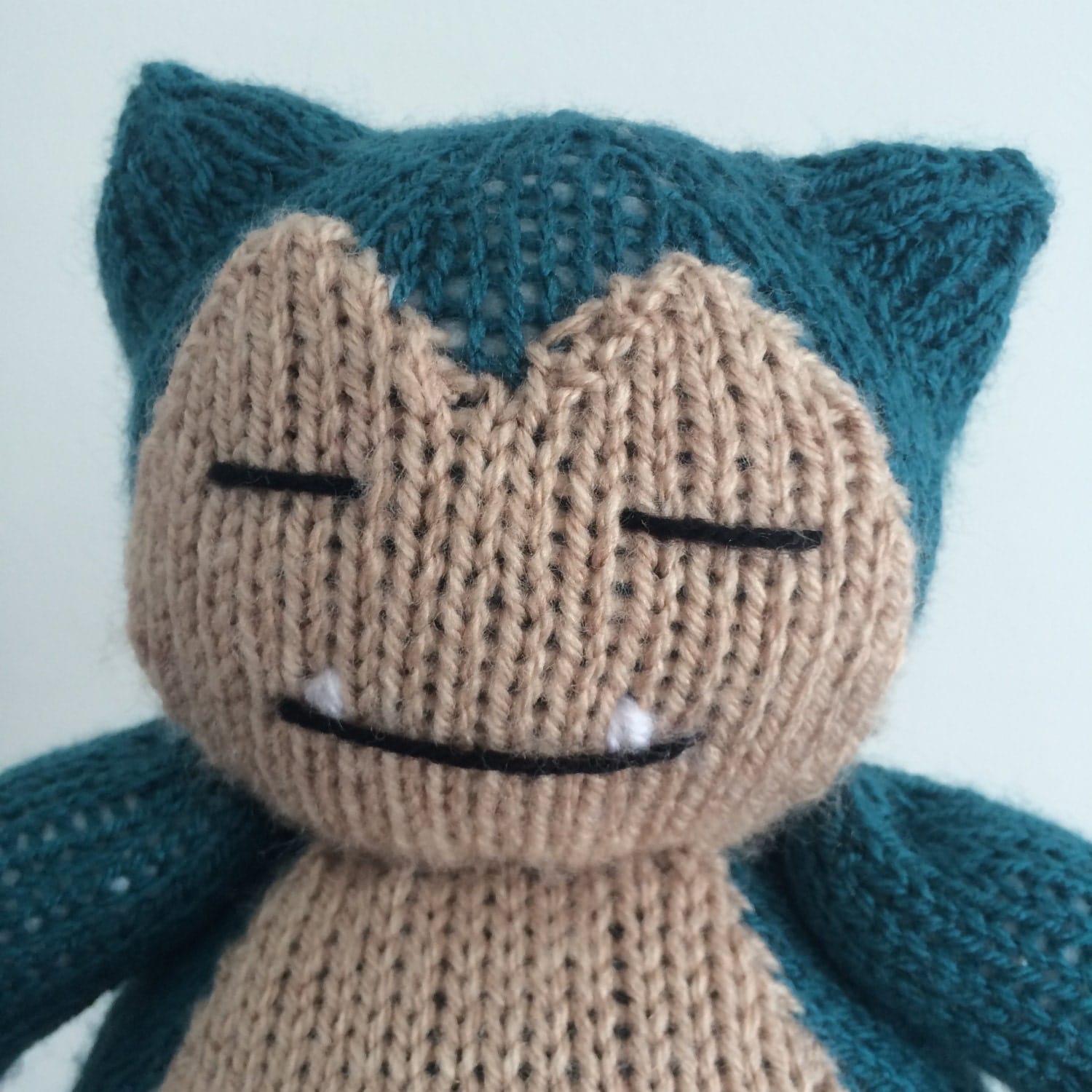 Snorlax pokemon knitting pattern plushie toy childrens soft