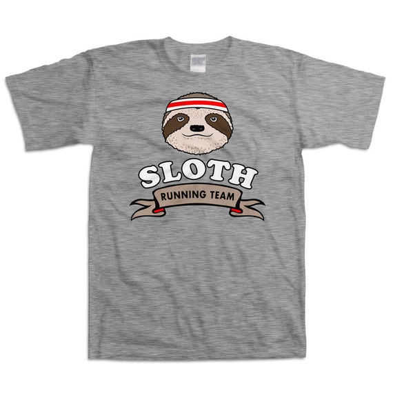 Funny Running TShirt Sloth Running Team Running Clothes funny-running-tshirt-sloth-running-team-running-clothes