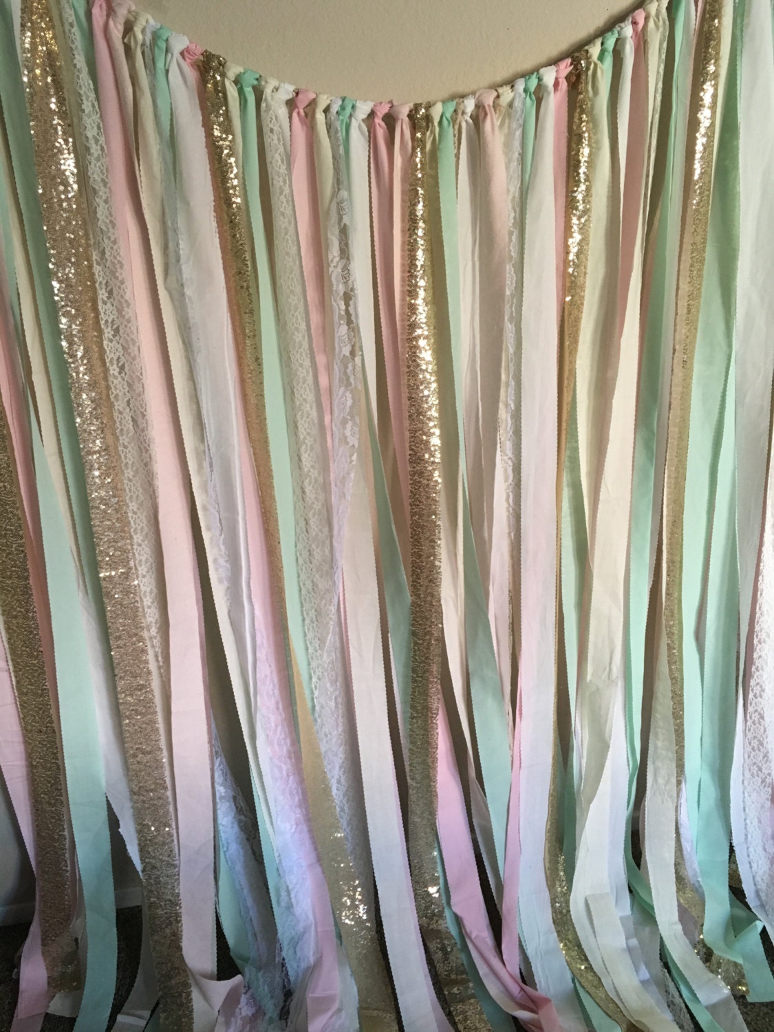 Fabric Wedding Backdrop fabric garland fabric banner